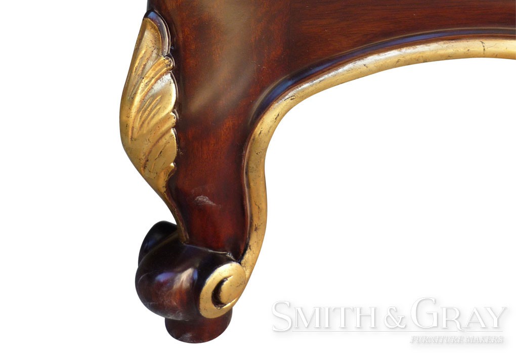 Antique reproduction ornate handcarved chest of drawers with gilded ...