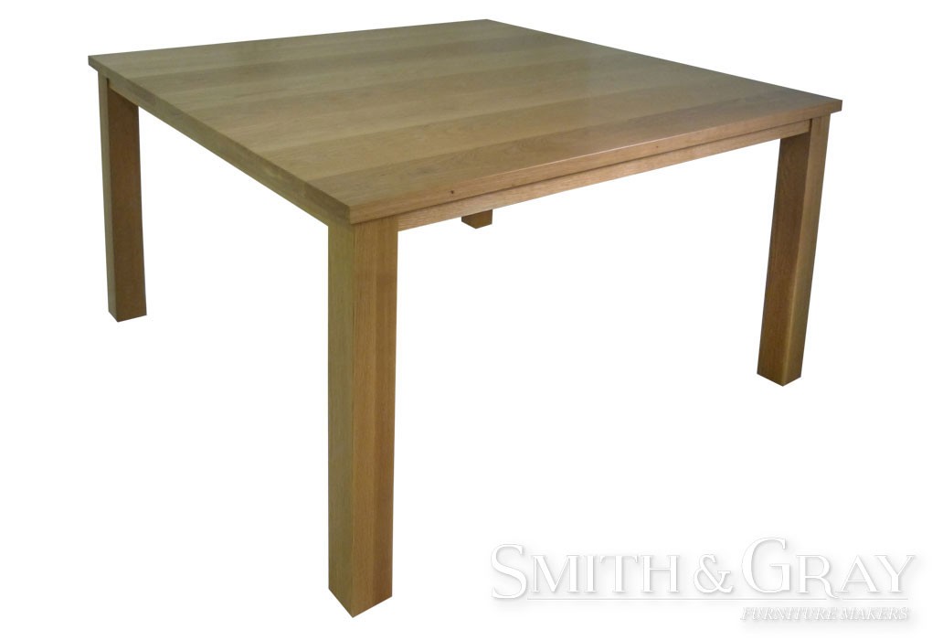 Square American Oak table with square legs - SMITH & GRAY
